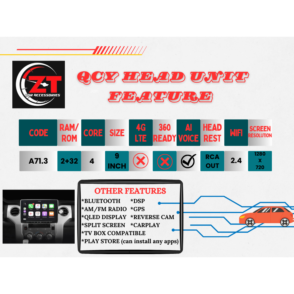 ISUZU DMAX / CHEVROLET TRAILBLAZER 9INCH QCY ANDROID HEAD UNIT | Shopee ...