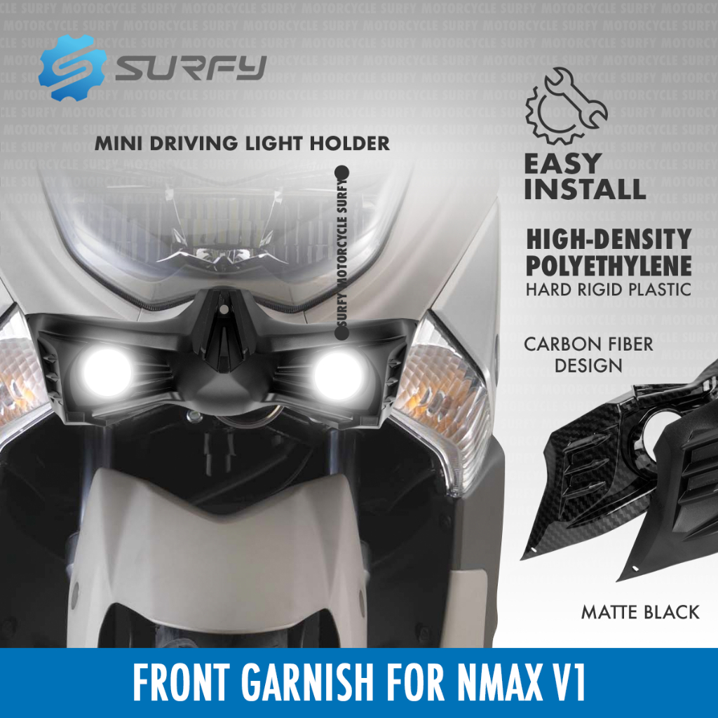 Nmax v1 Winglet Airscoop Head Light Cover Garnish Mini Driving Light ...