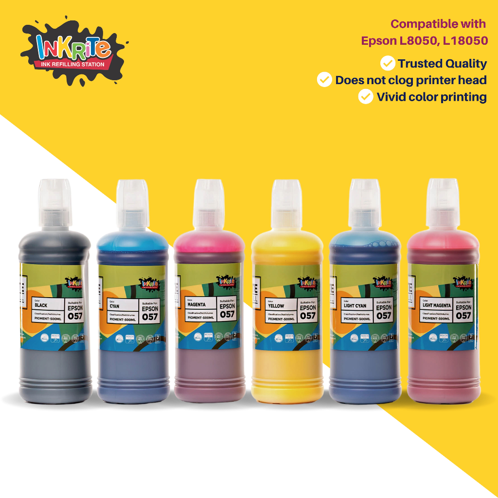 Inkrite Pigment Ink for Epson L8050 L18050, 500 ml | Shopee Philippines