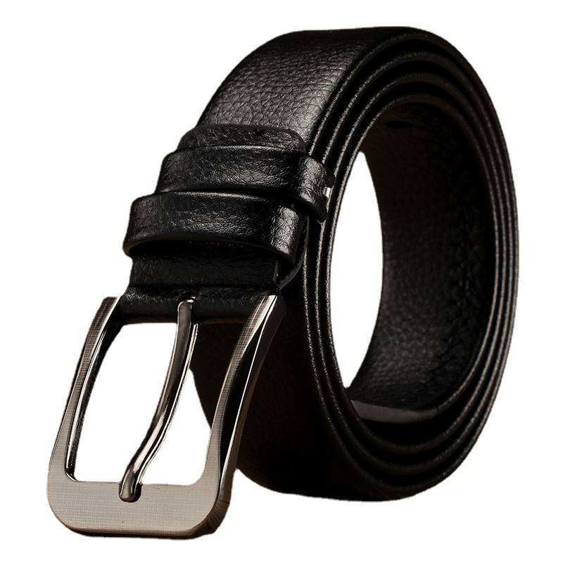 Plain Smooth Leather Belt for Men Adult Formal Casual Belts Square ...