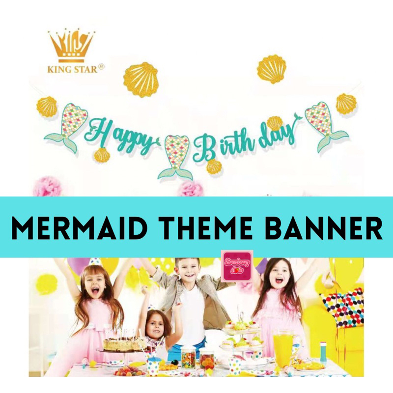 Mermaid Birthday Banner Mermaid Banner Mermaid Birthday Mermaid Party ...