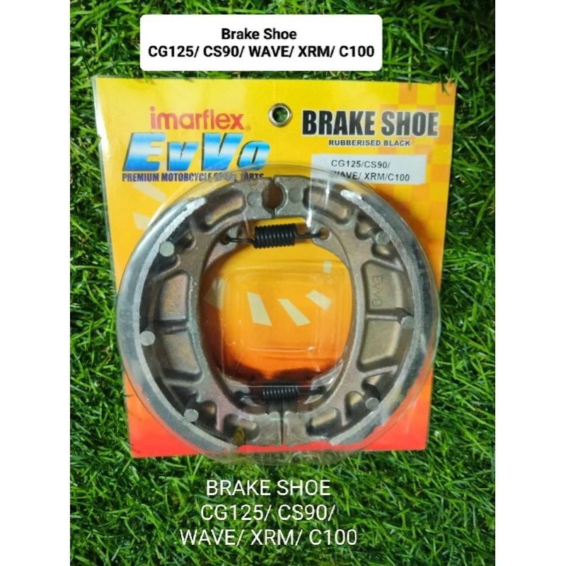 Brake Shoe For CG125/ CS90/ WAVE/ XRM/ C100 ( Imarflex Evvo ) | Shopee ...