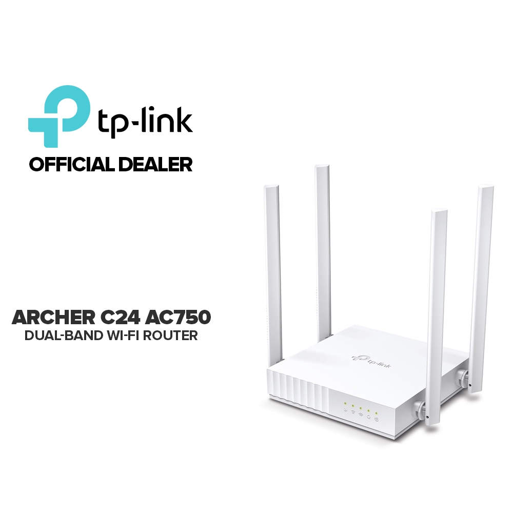 TP-Link Archer C24 AC750 Dual-Band Wi-Fi Router AC WiFi Router Wireless Router | Shopee Philippines