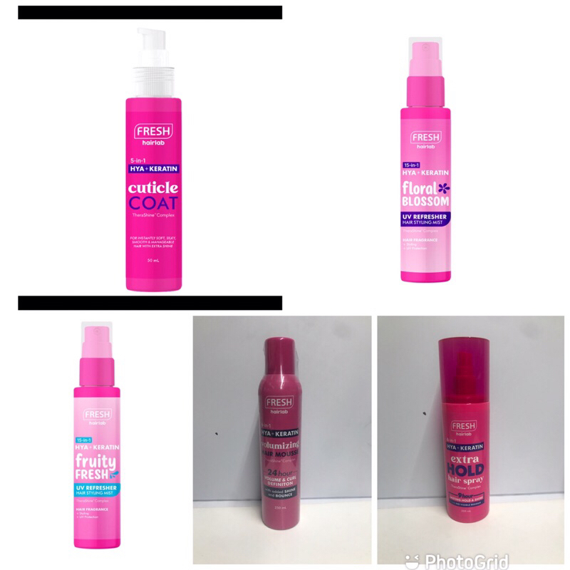FRESH Hairlab Cuticle Coat/Styling Mist/Hair Mousse and Hair Spray ...