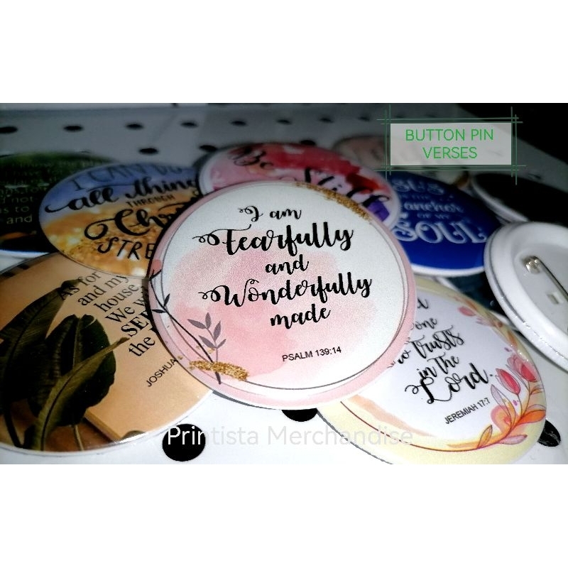 BUTTON PIN BIBLE VERSES (12pcs/10pcs/5pcs/3pcs) | Shopee Philippines