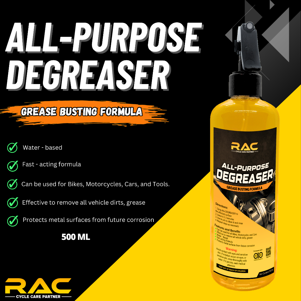 RAC Bike/Motorcycle/Car 500ML All Purpose Degreaser Trigger Spray ...