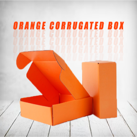 FULL ORANGE Kraft Mailer Corrugated Box ON HAND Carton box corrugated ...