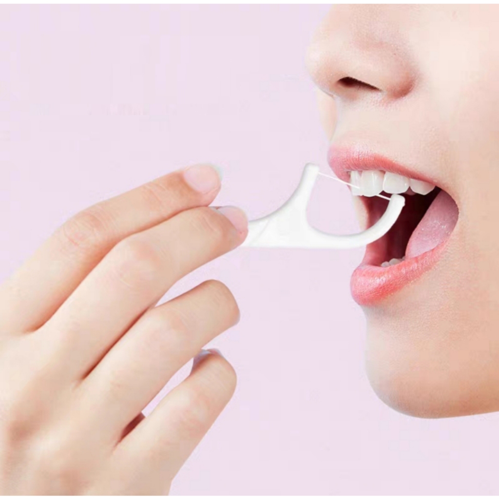 50Pcs Teeth Toothpicks Stick Dental Floss Flosser Picks Tooth Clean ...