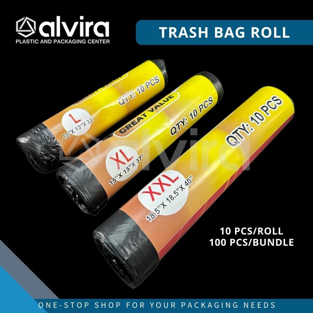 Trash Bag Roll Large, Extra Large, XXL 10pcs/roll | Shopee Philippines