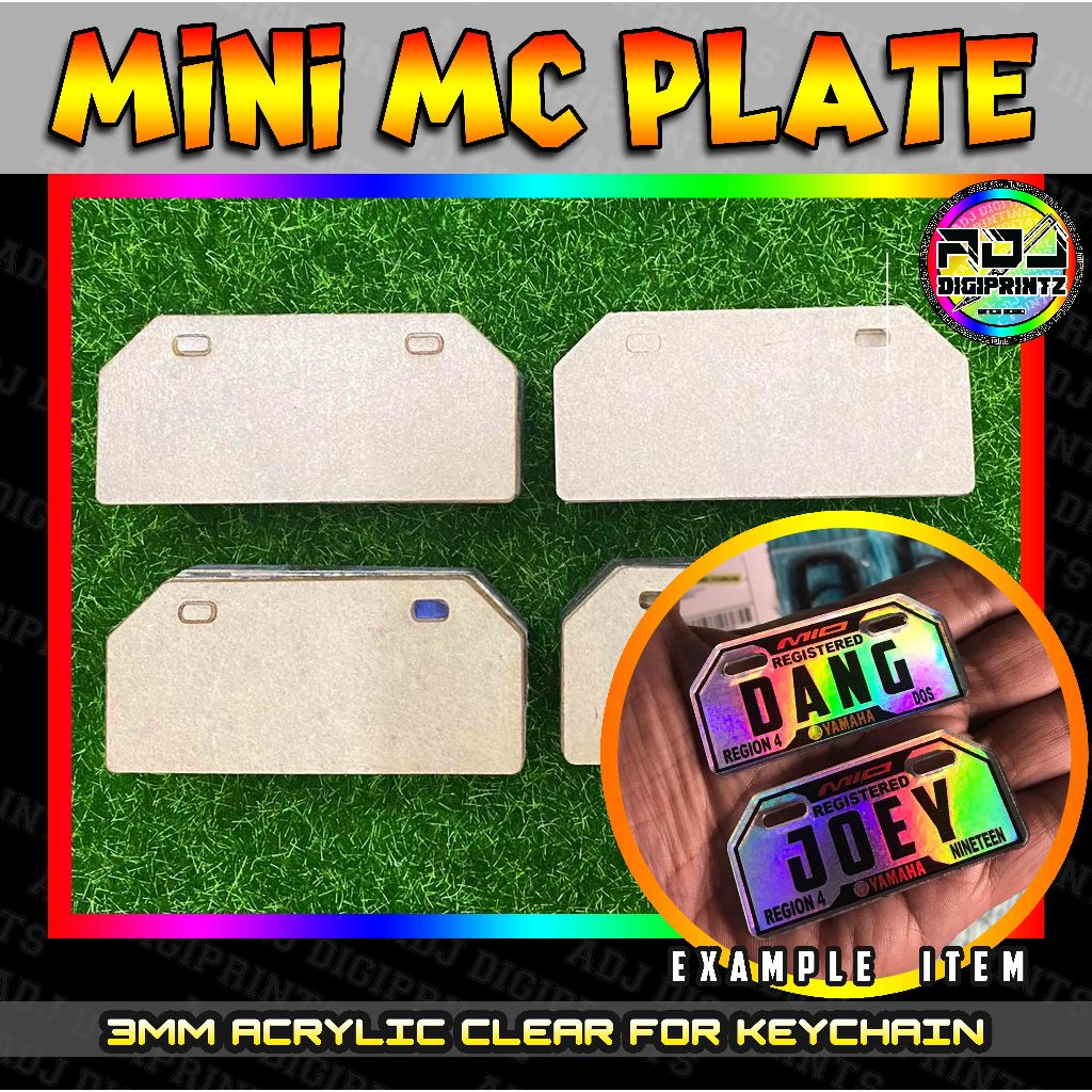 ACRYLIC MINI MC PLATE FOR KEYCHAIN BLANK ITEMS | Shopee Philippines