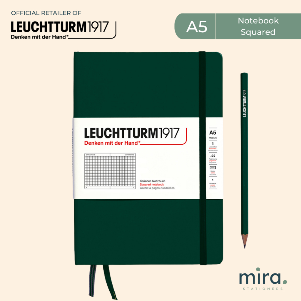 Leuchtturm1917 - A5 Squared Notebook Hardcover Leuchtturm | Shopee ...