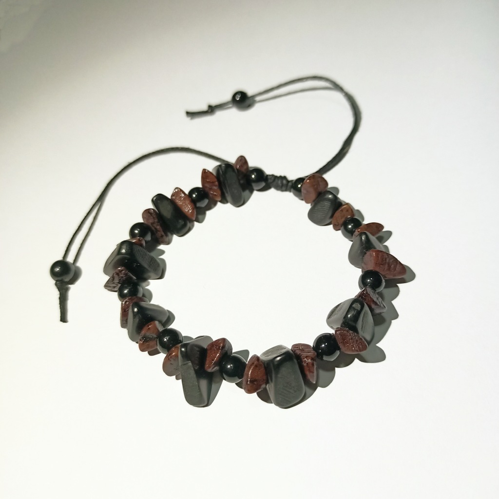 Dark Grunge Theme Bracelet, Bead Bracelet, Couple Bracelet, Unisex ...