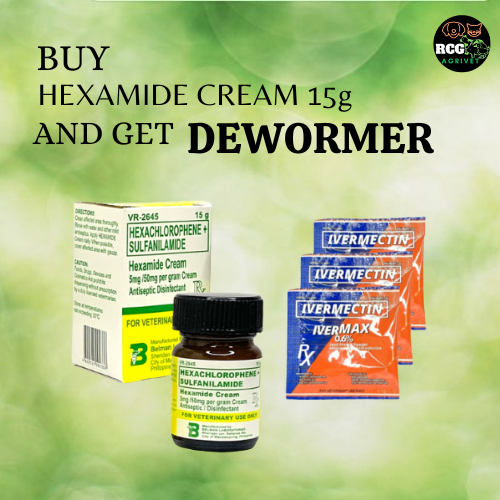 [RCG AGRIVET] HEXAMIDE CREAM 15g /ANTISEPTIC / DISINFECTANT / PARA SA ...