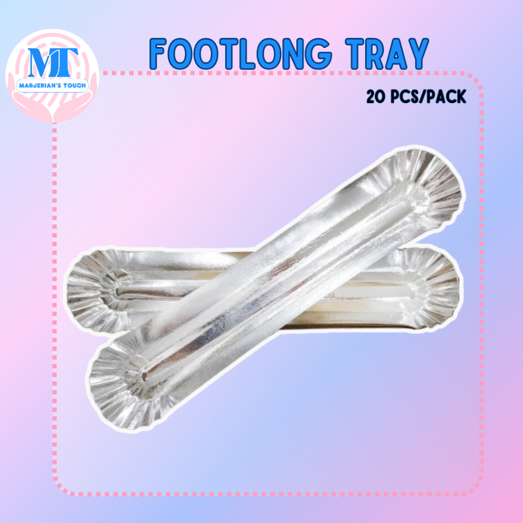 SILVER COATED FOOTLONG HOTDOG TRAY 20 PCS PER PACK HOTDOG TRAY FOOTLONG ...