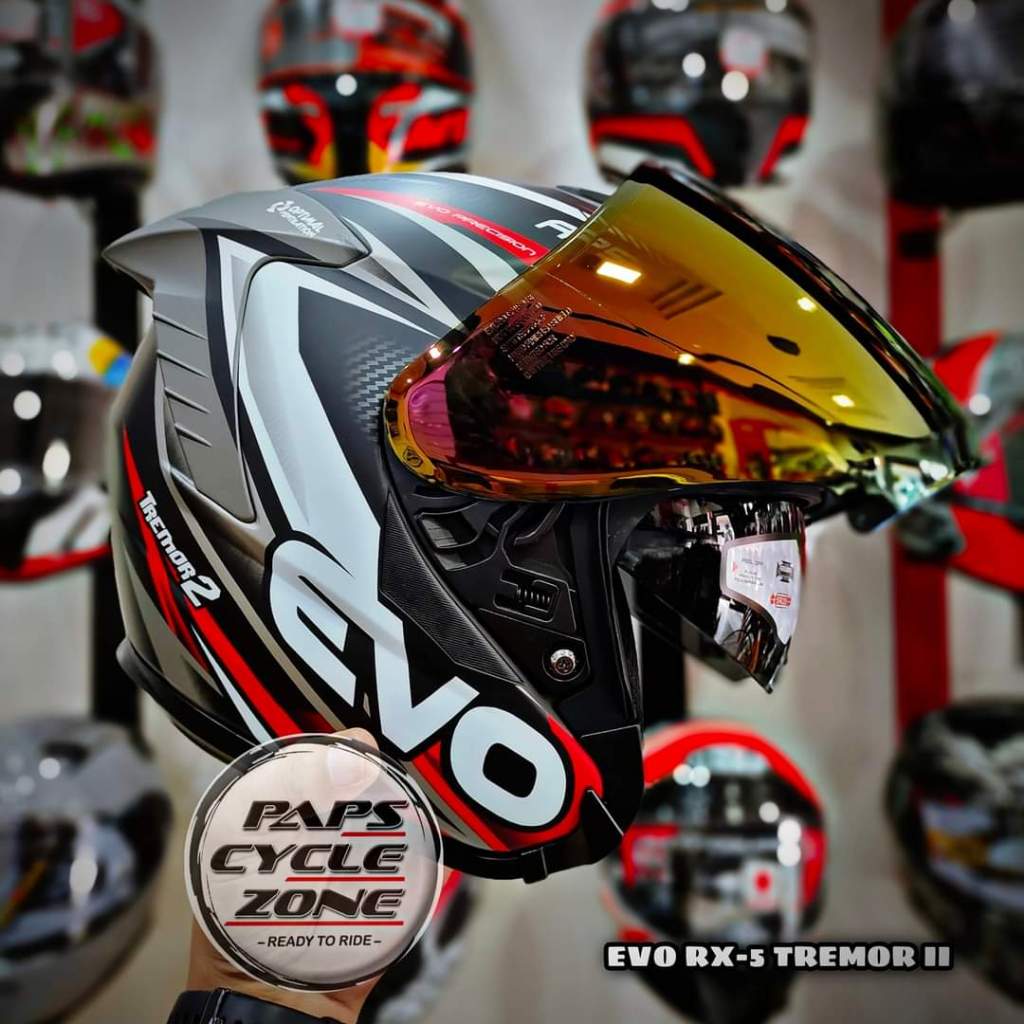 EVO RX-5 2 TREMOR II DUAL VISOR | Shopee Philippines