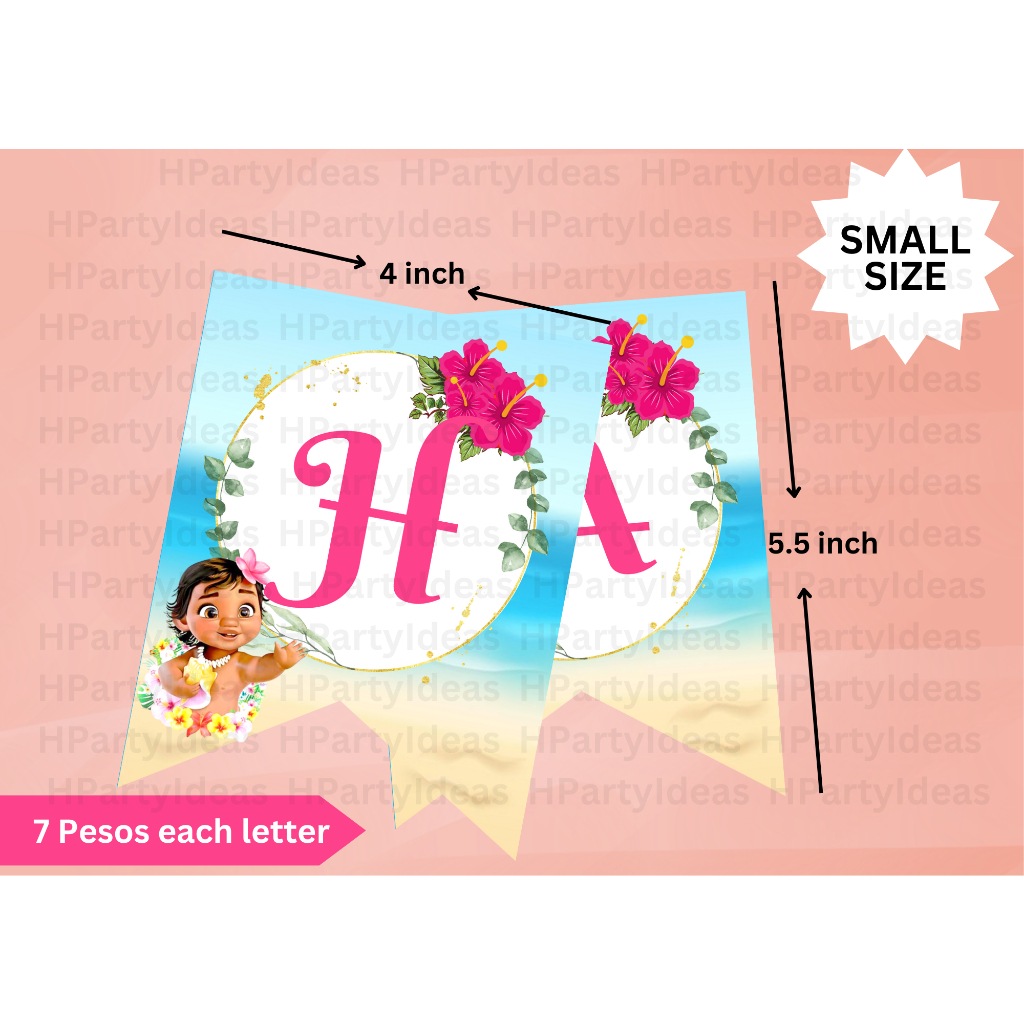 Maoana theme Personalized or Customize Happy Birthday Banner, Moana ...