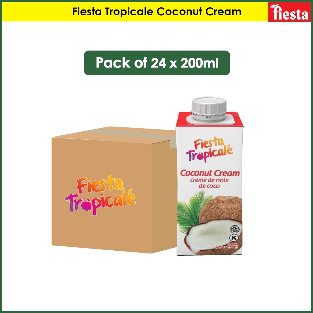 Fiesta Tropicale Coconut Cream 200ml | Pack of 24 | Fresh Gata | Pure ...