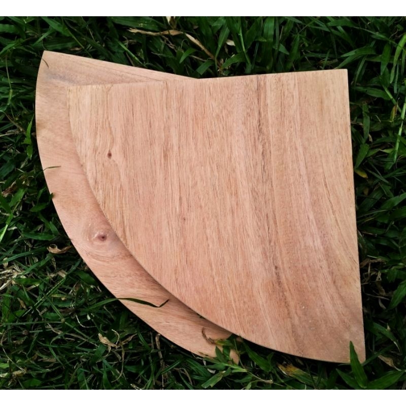 Corner shelf.. made from Mahogany.. 11 inches radius. smooth all over ...