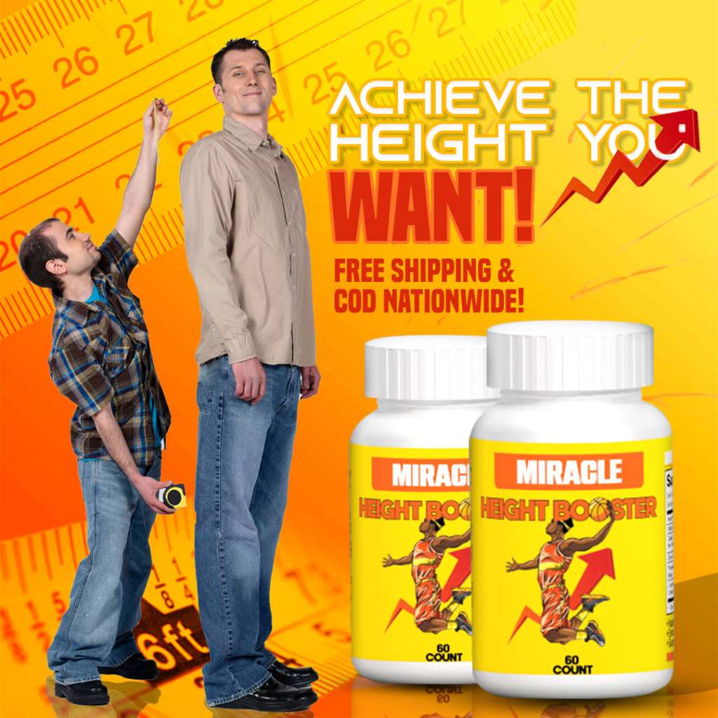 Miracle Height Booster Natural Supplement to Grow taller at Any Ages ...
