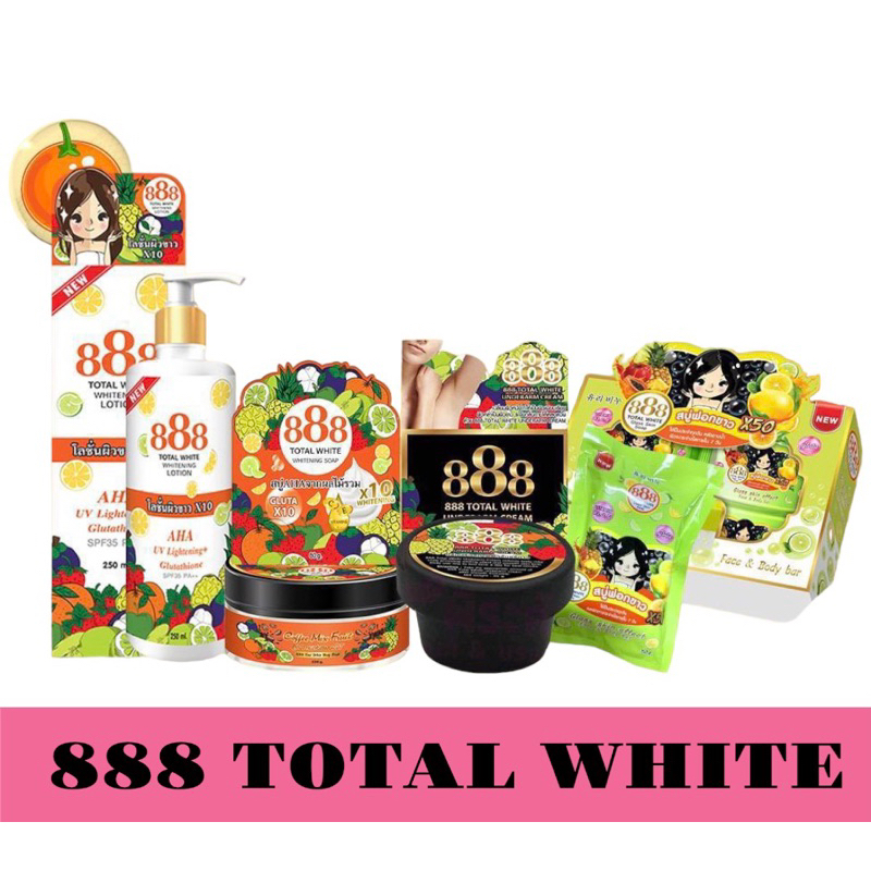 888 TOTAL WHITE lotion, soap, coffee scrub, underarm cream | Shopee ...
