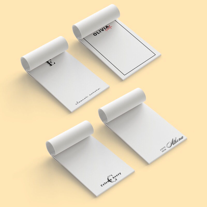 50 Sheets Customized/Personalized Name Minimalist Notepad Memopad ...