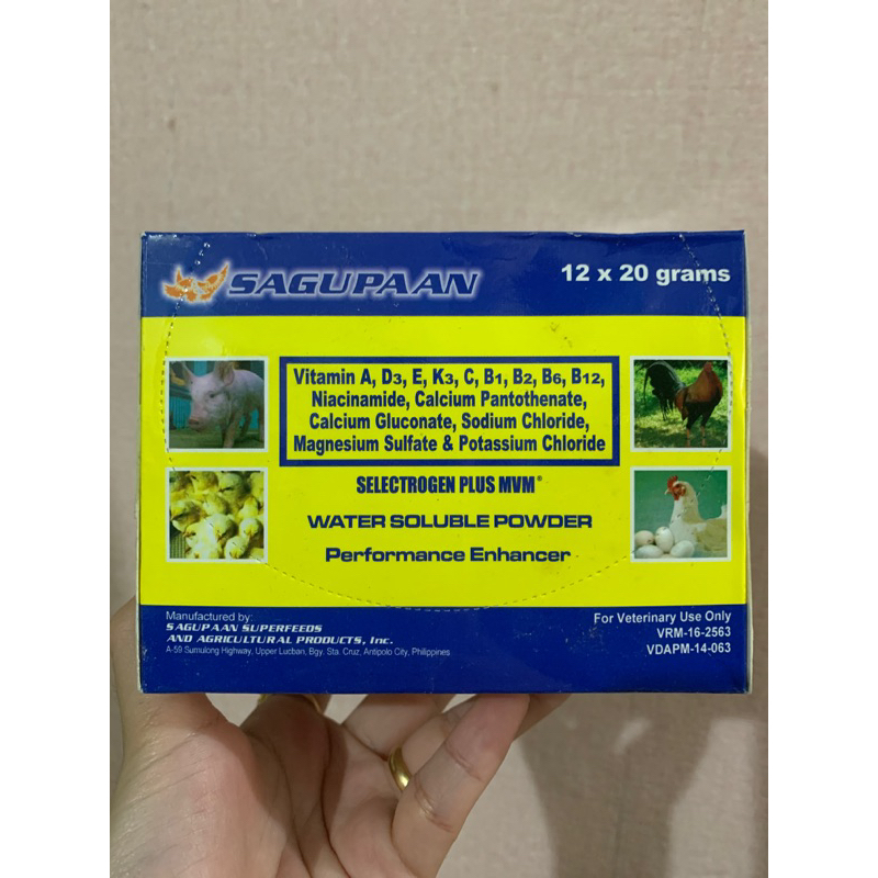 SAGUPAAN SELECTROGEN PLUS MVM FOR ANIMALS 20GRAMS (1 BOX/12 SACHETS ...