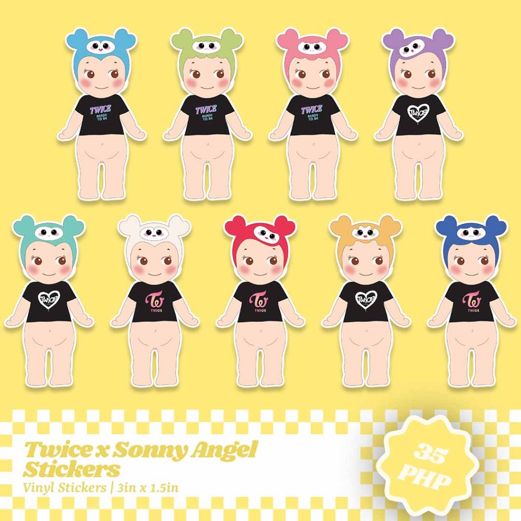Twice Laburi Sonny Angel With Twice Shirt Vinyl Stickers | Shopee ...