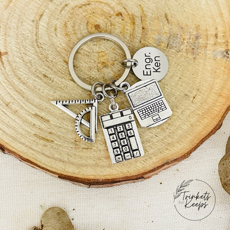 Trinkets for keeps , Engineer Keychain, Calculator Keychain, Computer ...