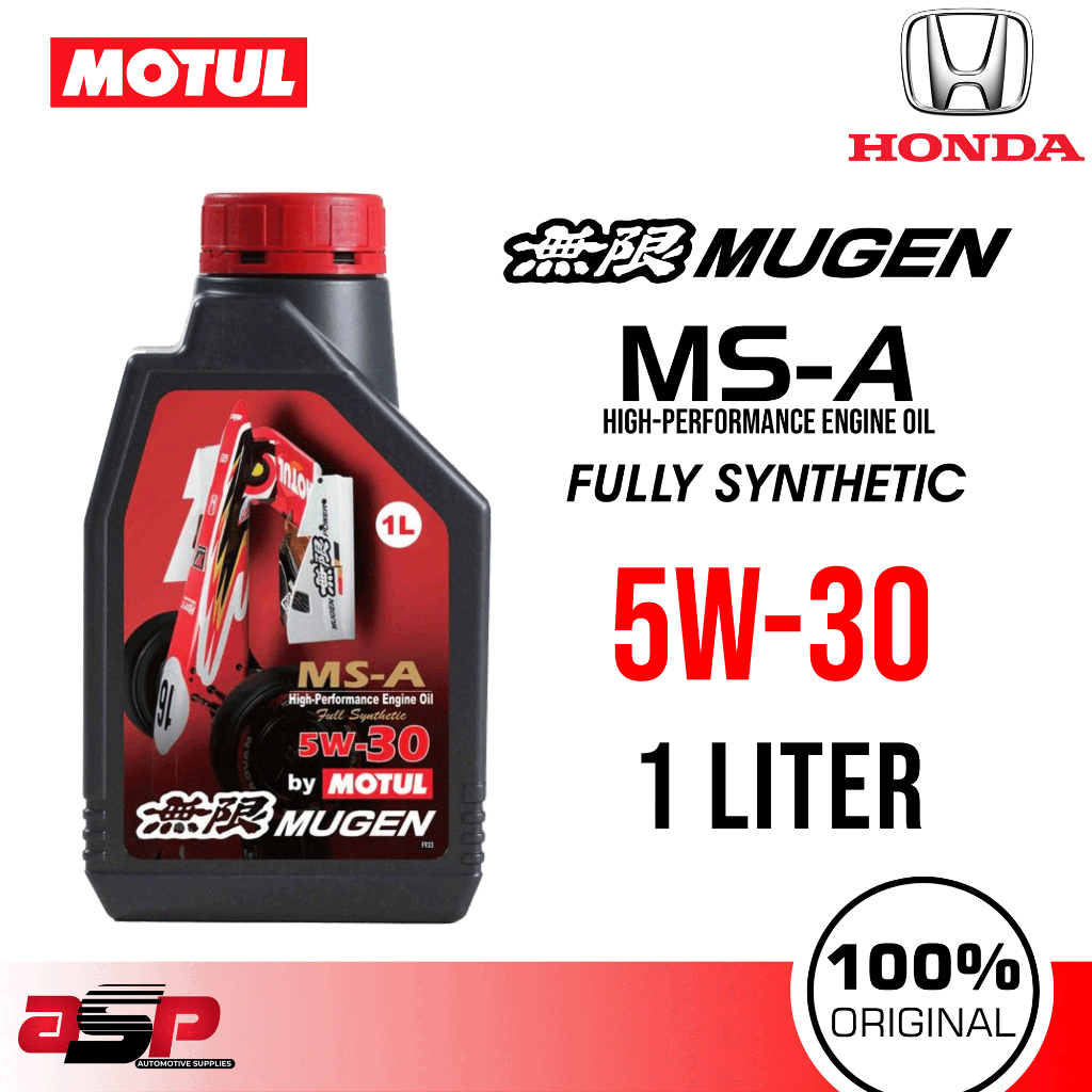 MOTUL MUGEN MSA 5W30 FULLY SYNTHETIC HONDA ENGINE OIL LITER | Shopee ...