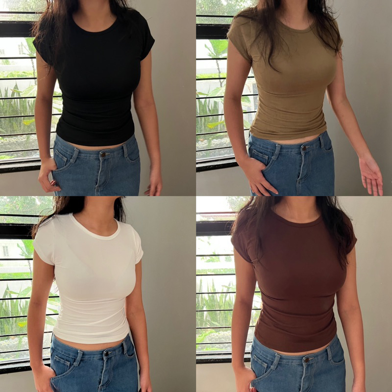 CRIZA CLOTHING NICOLE ROUNDNECK TEE | Shopee Philippines