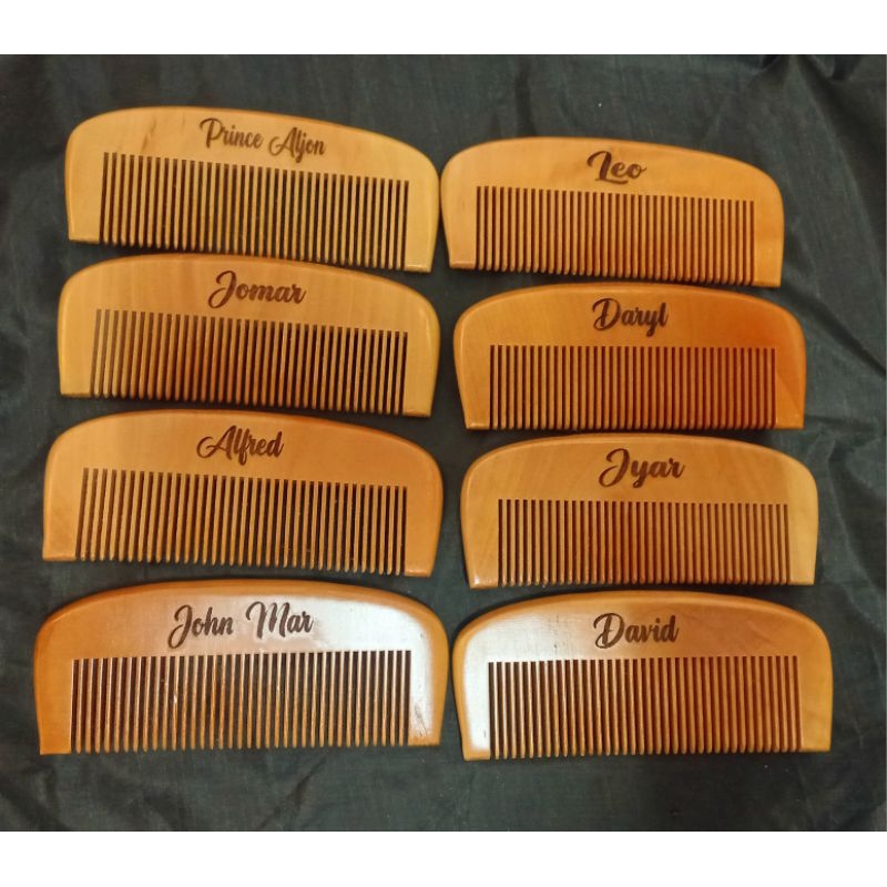 Wooden Comb customized with laser engrave | Shopee Philippines