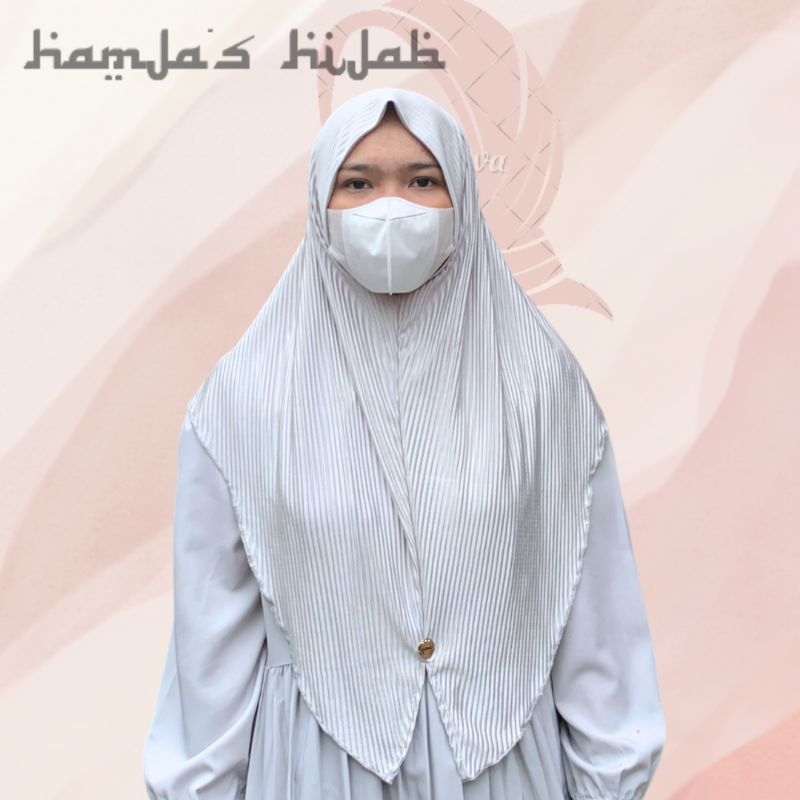 Hamja's LAYLA PREMIUM PLEATED XL SIZE FITS TO ALL Instant Shawl Hijab ...
