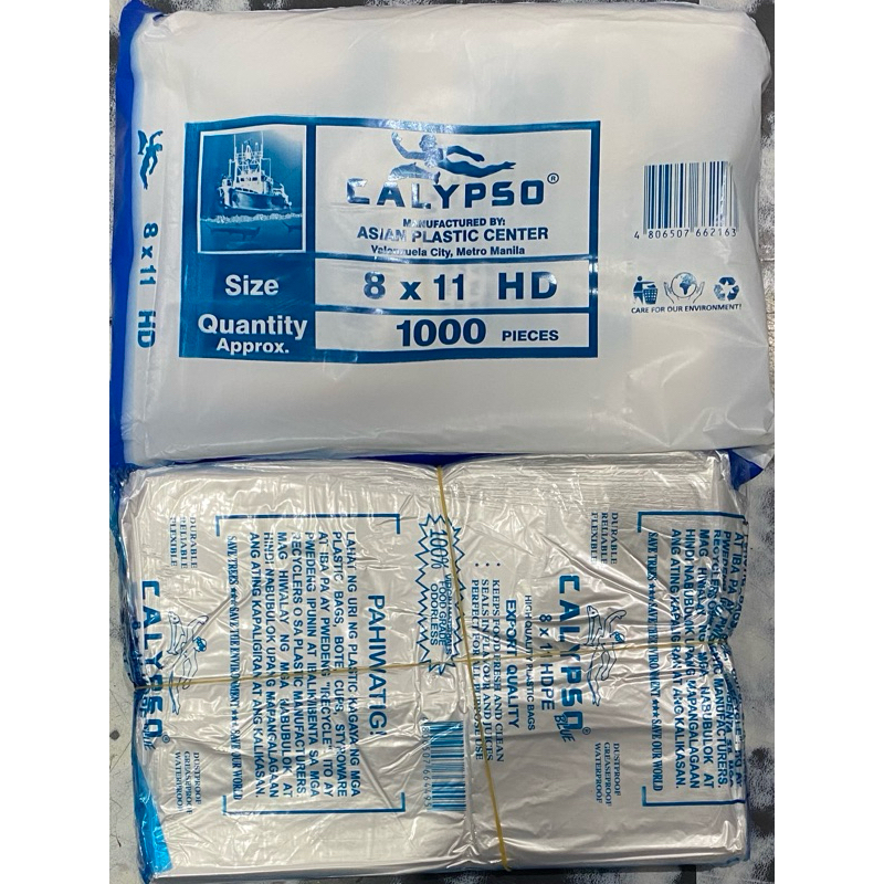 500 pcs 8x11 Calypso blue HD plastic labo | Shopee Philippines