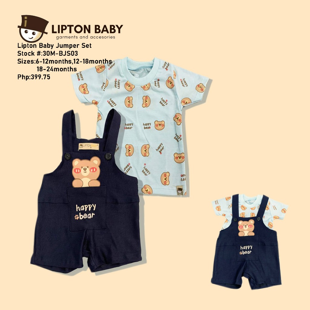 Lipton Baby Jumper Set: Bear Design | Shopee Philippines