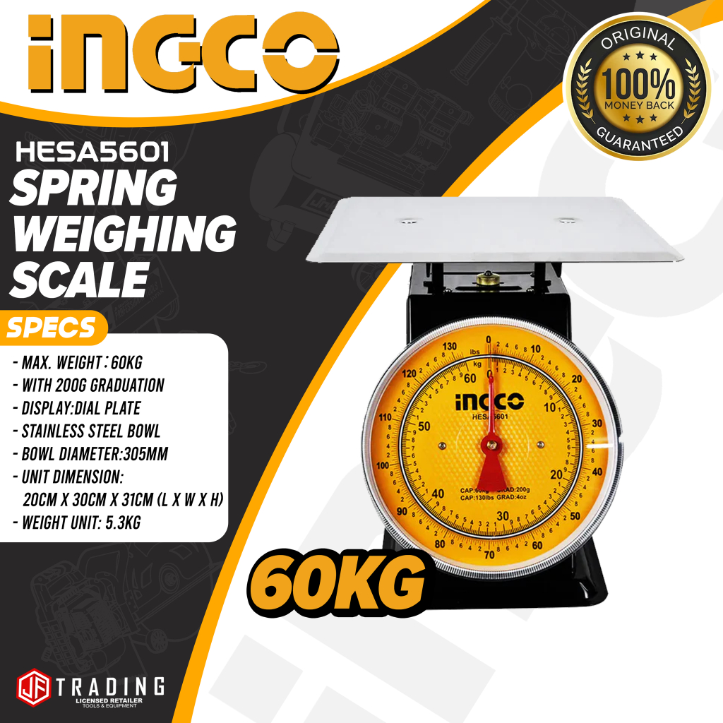 INGCO Spring Table Weighing Scale 60kg HESA5601 High Quality ♦JF ...