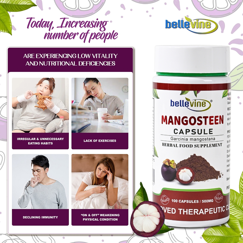 Organic Mangosteen Food Supplement 100 Capsules | Shopee Philippines