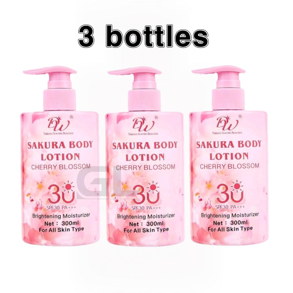 (BI) DW sakura cherry blossom Moisturizing Whitening Brighten Hand & Body Lotion 300ml | Shopee ...