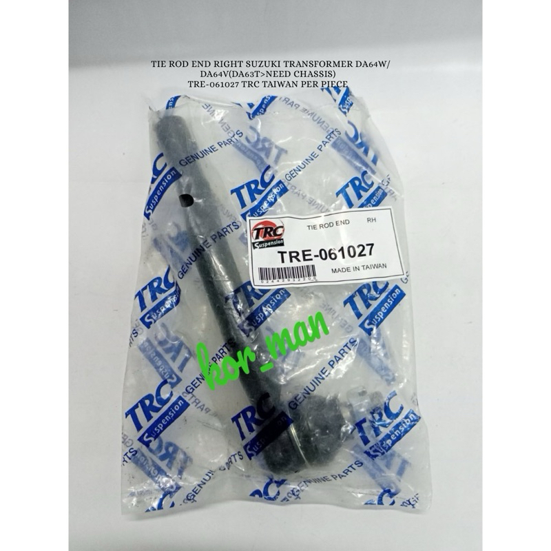 Tie Rod End Right Suzuki Transformer Da64W/Da64V(Da63T>Need Chassis ...