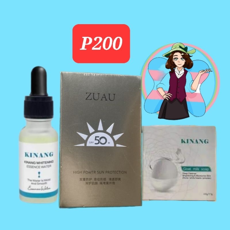 TRIO SET (SERUM,SUNSCREEN,SOAP) | Shopee Philippines