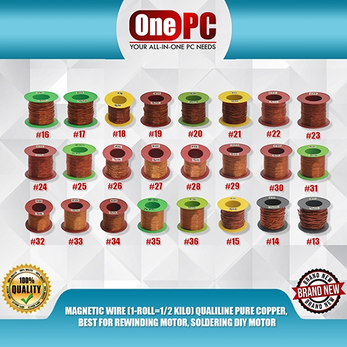 MAGNETIC WIRE (1-ROLL=1/2 KILO) QUALILINE PURE COPPER, BEST FOR ...