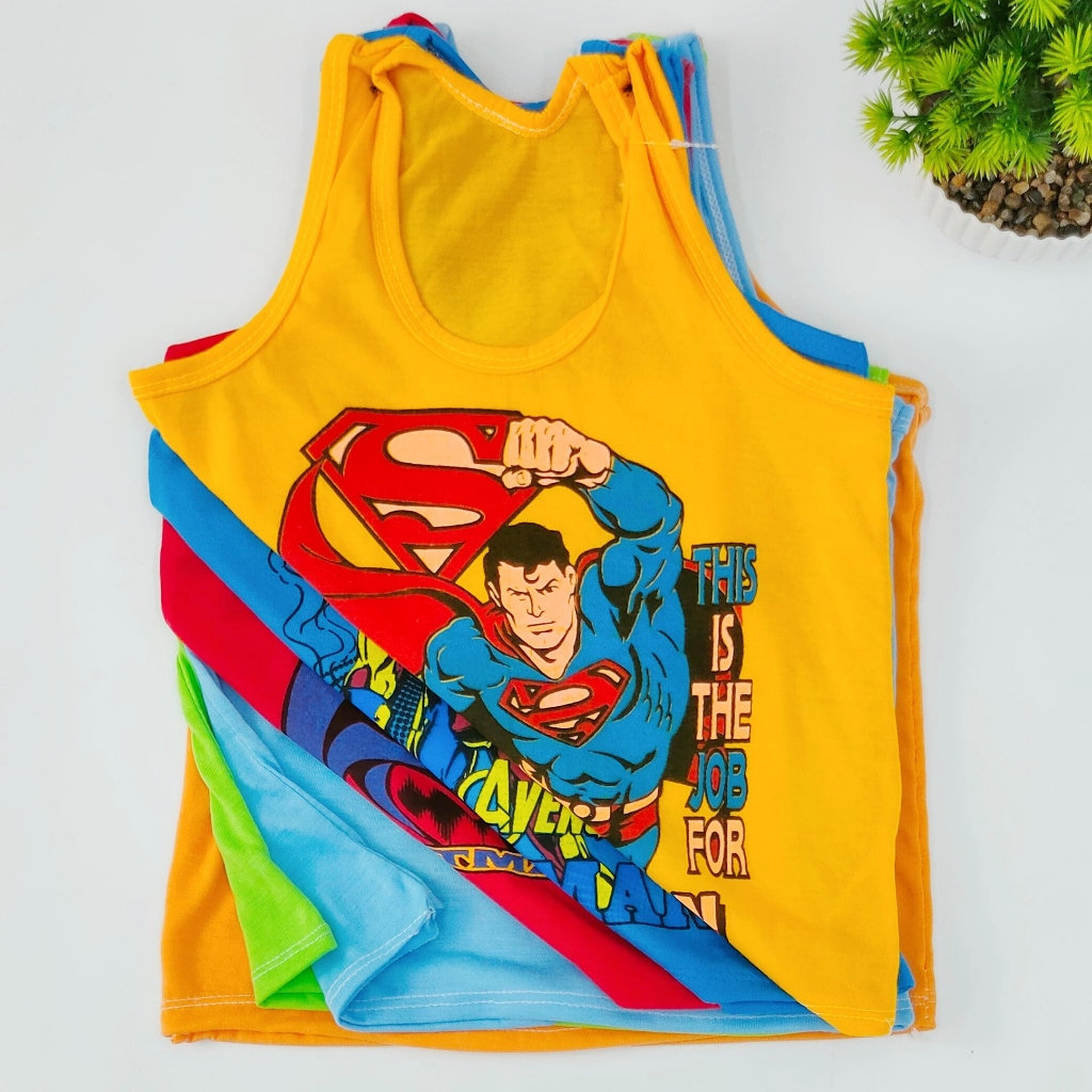 Kids Sando Pambahay Bundle 6 pcs. Ordinary Cotton Cartoon Character ...