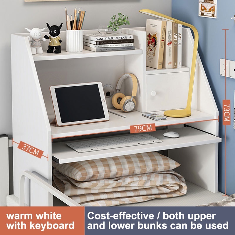Bed Table Computer Desk With Drawer For College Dormitory Learning Storage Dual-use Table Study ...