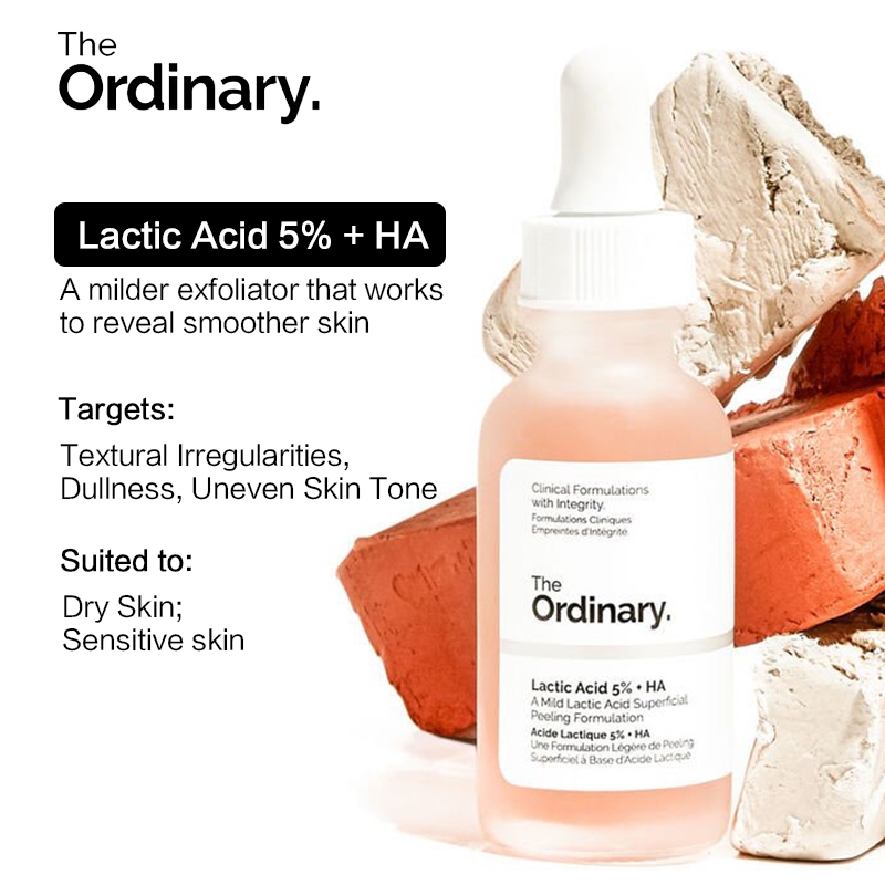 The ordinary Lactic Acid 5% + HA Serum exfoliator and smooth skin Clean ...