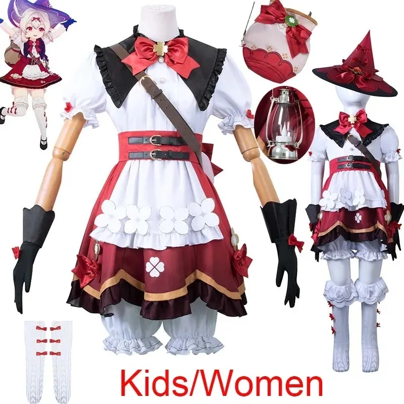 Genshin Klee Blossoming Starlight Cosplay Costume New Skin Red Dress ...