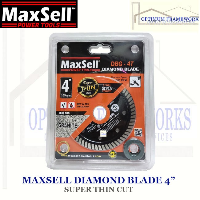 MAXSELL DIAMOND BLADE 4" SUPER THIN CUT | Shopee Philippines