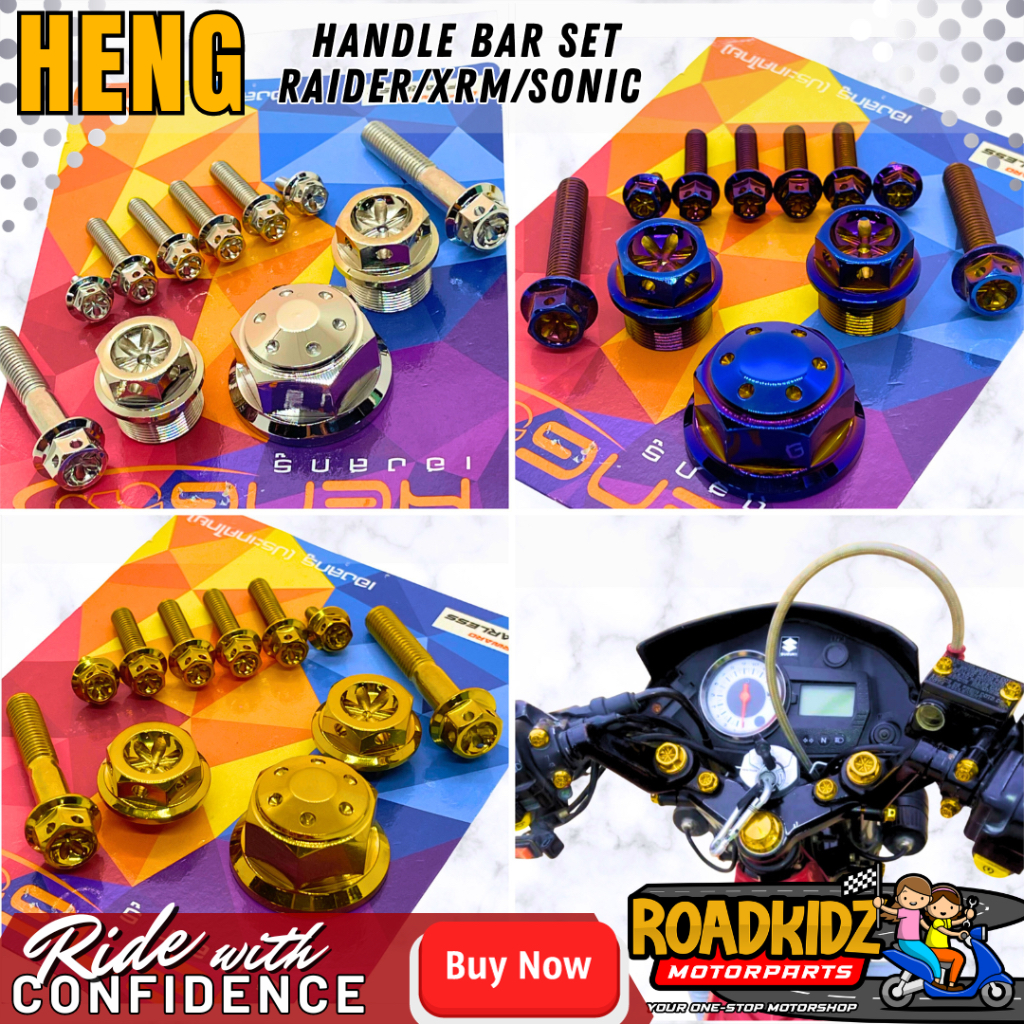 HENG HANDLE BAR SET / BUTTERFLY SET RAIDER 150 CARB/ XRM125,XRM110 ...