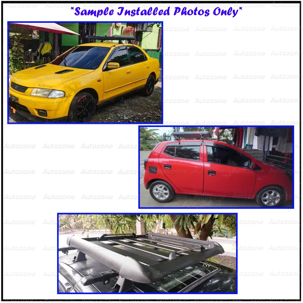 38x38 Black Roof Rack Car Basket Sets with Gutterless Crossbar For ...