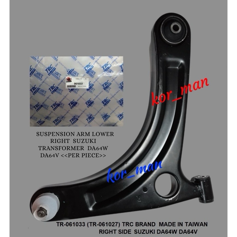 Suspension Arm Lower Right Suzuki DA64W DA64V Tr-061033 TRC Taiwan Php ...