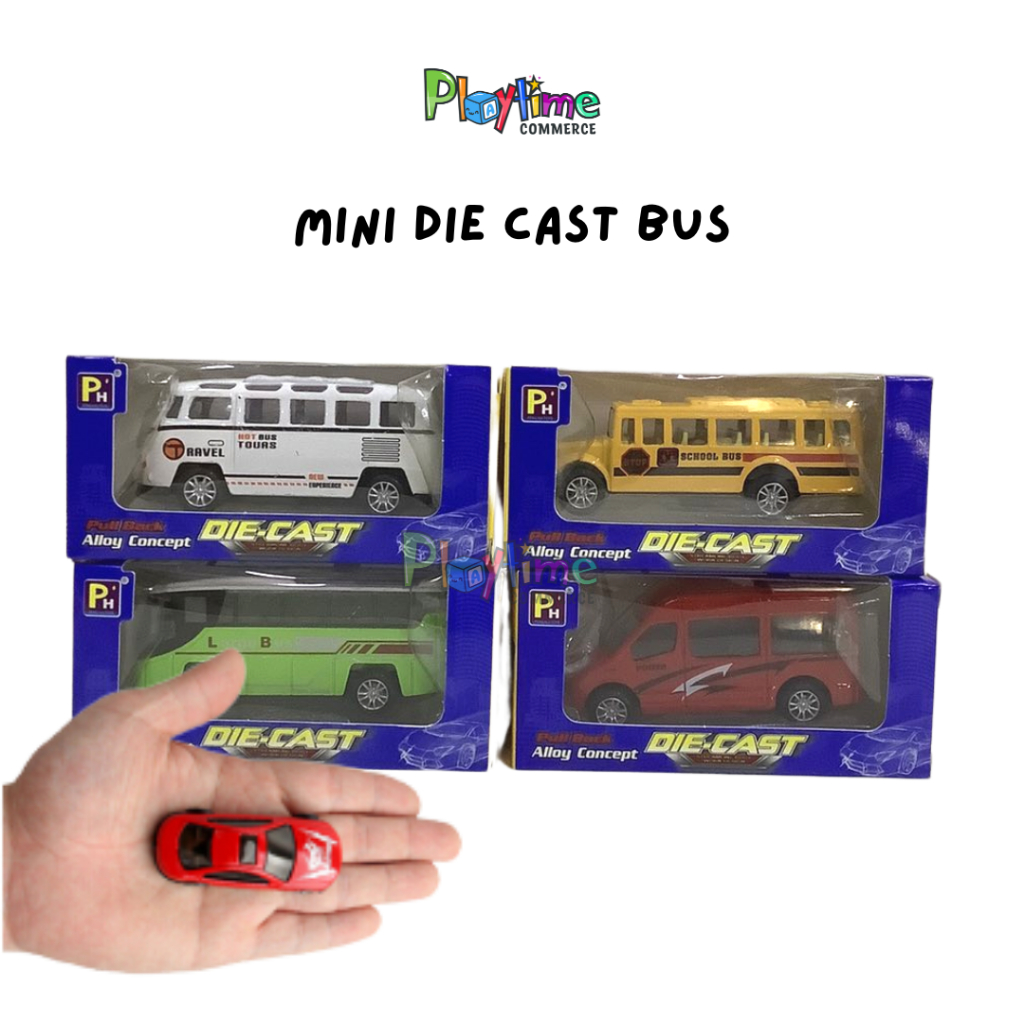 Mini Die Cast Bus Metal Vehicle Cars Model Series | Shopee Philippines
