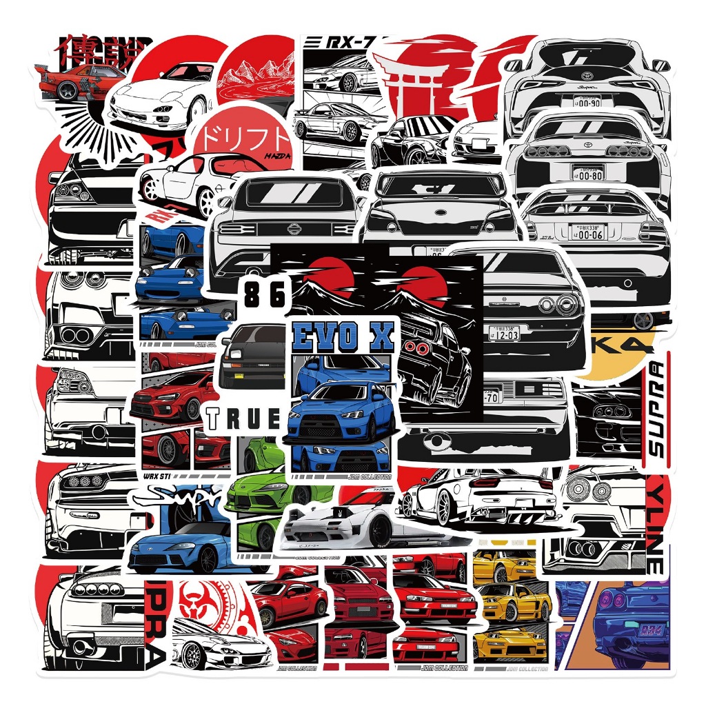 50pcs JDM Legend . Modified Cars Stickers Waterproof DIY laptop Fashion ...